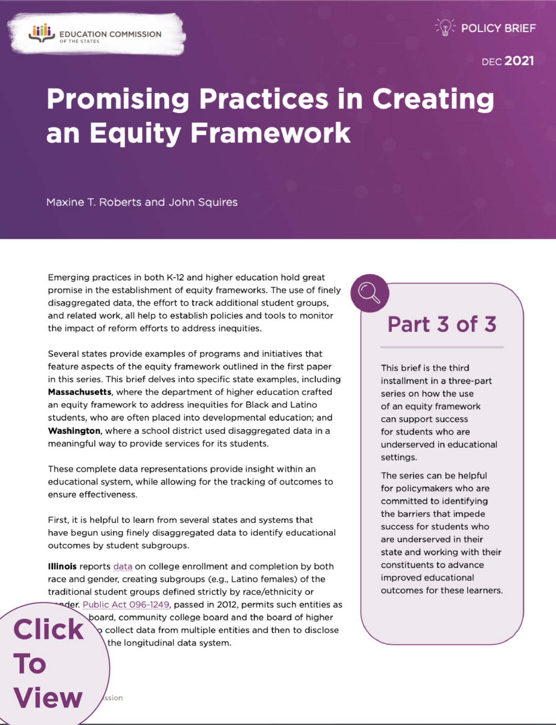 Creating an Equity Framework at the State Level - Education Commission ...