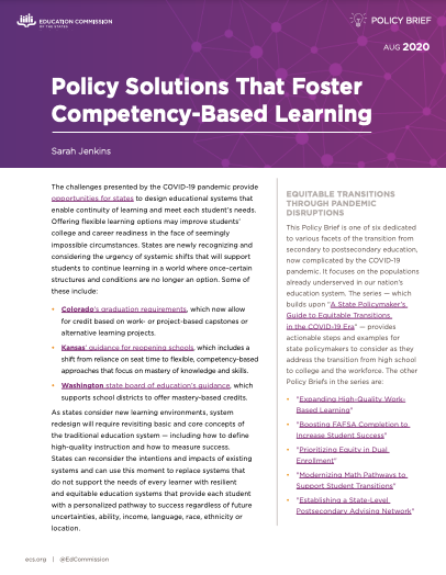 Policy Solutions That Foster Competency-Based Learning - Education ...
