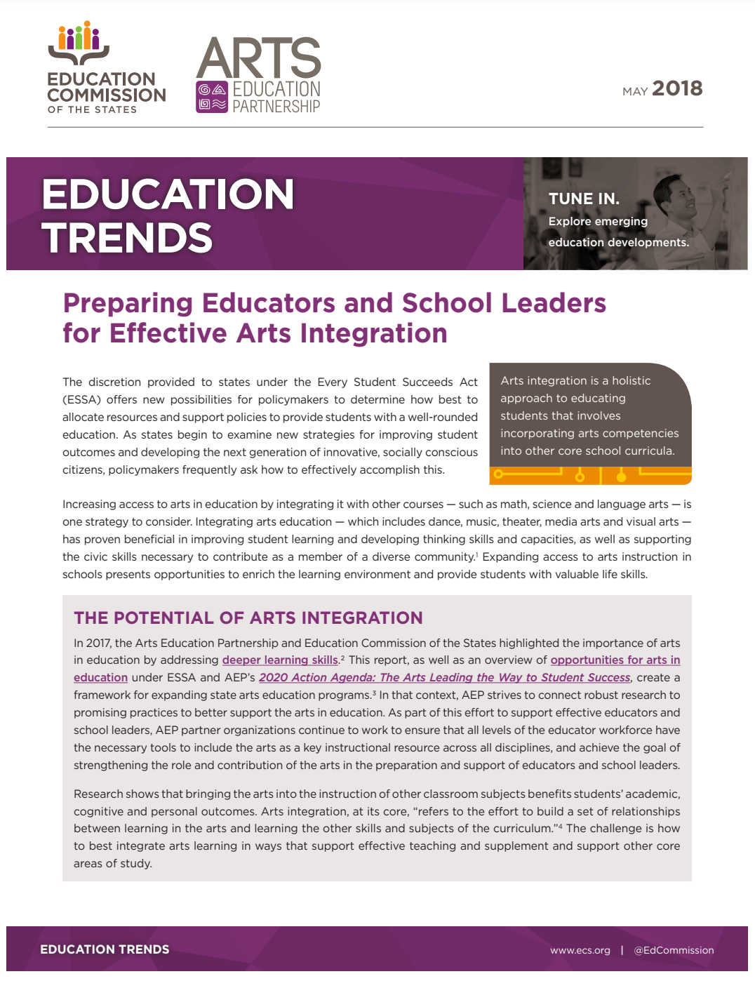 Preparing Educators and School Leaders for Effective Arts Integration ...