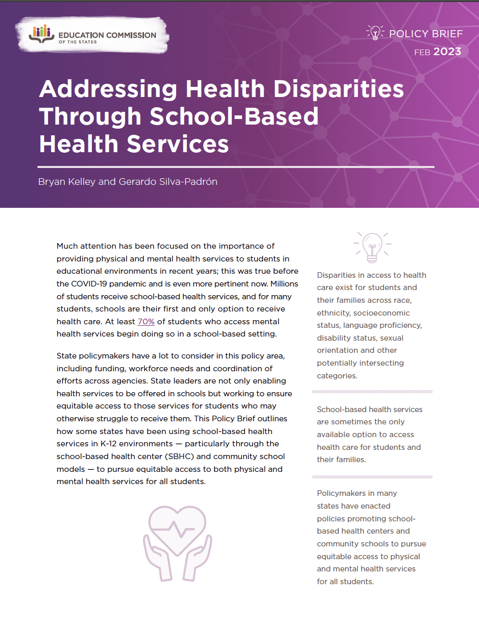 Addressing Health Disparities Through School-Based Health Services ...